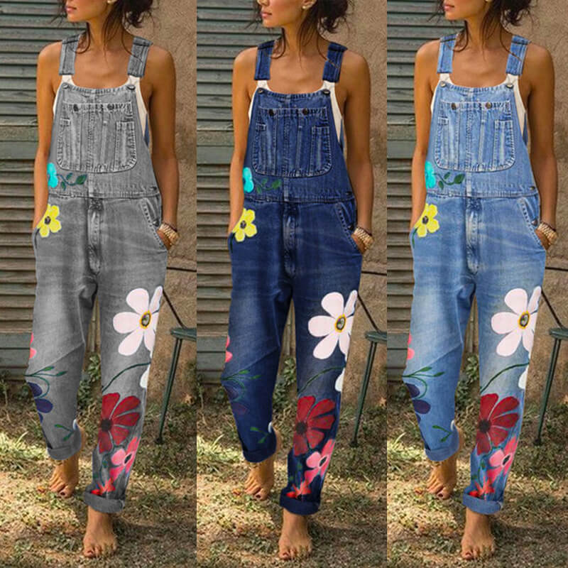 Revolt Women's Classic Denim Bib Overalls Juniors Denim Jumpsuit – HiHalley