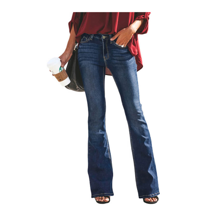 Women Casual Jeans Street Style Flare Bell Bottom Jeans – HiHalley